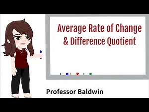 Average Rate of Change, Difference Quotient, & Function Behavior