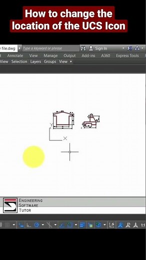 How to change the location of the UCS Icon in AutoCAD #autocad #autocaddrawing #autocadforbeginners