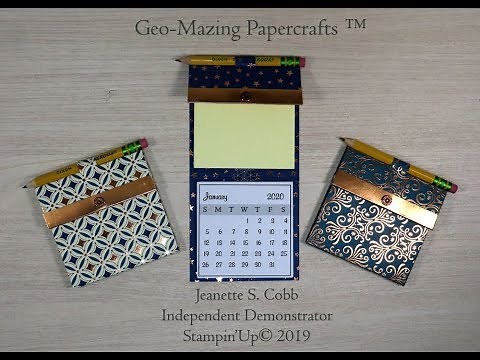 Brightly Gleaming Purse Worthy Post It Note Holder with 2020 Calendar