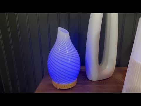inrorans Art Glass Essential Oil Diffuser - 160ml Ethereal Time Ultrasonic