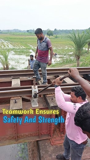 Replacing old sleepers for a safer journey. #reels #railway #railtrack #waymanduty #foryoupageシ | Saidur Rahman