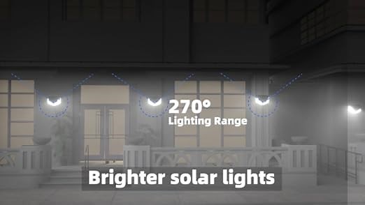 Solar Lights Outdoor 6 Pack 100 LED Motion Sensor Lights