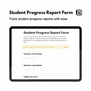 Student Progress Report Form