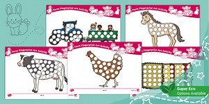 Farm Fingerprint Art Activity