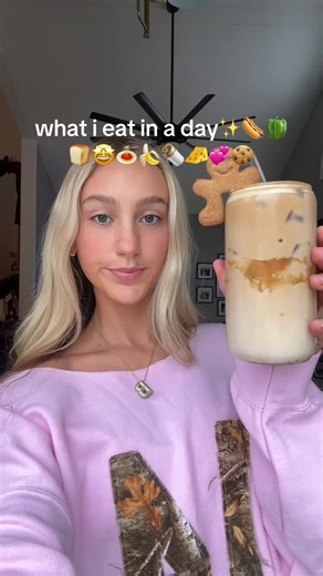 my pink camo hoodie from-> @cam ♱ 💕 #whatieatinaday | what i ate in a day