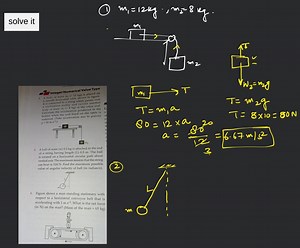 Integer/Numerical Value TypeA body of mass m, (- 12 kg) is pla... | Filo