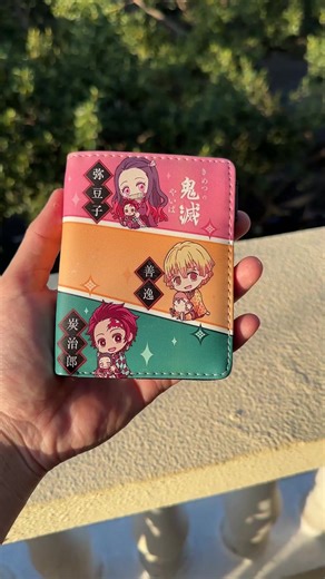 Demon Slayer Chibi Zipper Wallet Anime PU Leather Purse Otaku Collectible Accessory Featuring Characters #fyp #demonslayer #tanjiro #nezuko #gift
