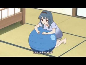 yuruyuri bouncing on blue Yoga ball Full videos