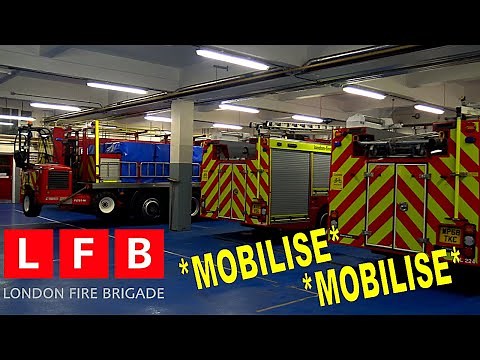 [MOBILIZE-MOBILIZE] London Fire Brigade Barking Fire Station Turnout Trumpets Tone Alarm System 4k