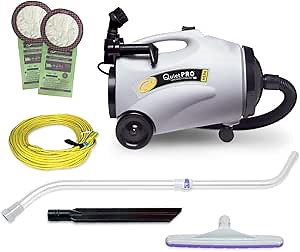 ProTeam Commercial Canister Vacuum Cleaner, QuietPro CN Vacuum Canister with HEPA Media Filtration and Xover Telescoping Wand Tool Kit, 6 Quart, Corded