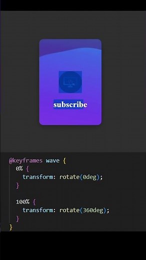 CSS Wave Animation Card | Pure HTML & CSS Effect #shorts