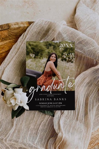 Modern Grad Announcement 2026, Grad Invite, Grad Invitation 2026, Graduation Invitation, College Graduation Card, Grad Party Invite Template - Etsy Australia