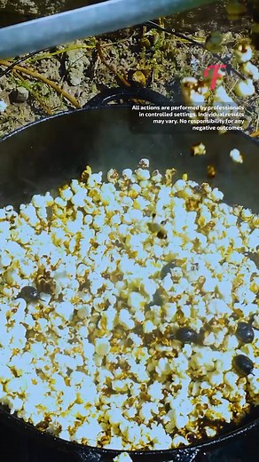 How to cook popcorn on fire: delicious and easy recipe #FabiosaFood #Fabiosa #firecooking #popcornrecipe | Fabiosa Australia
