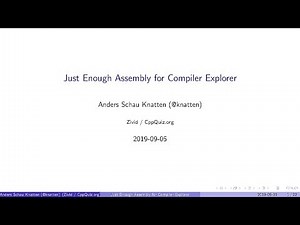 Just enough Assembly for Compiler Explorer - Anders Schau Knatten