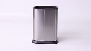 RedCall Stainless Steel Kitchen Utensil Holder for Countertop, Spoon Spatula Organizer,Modern Rectangular Large Cooking Utensil Caddy Counter,Utensil Crock (Stainless Steel Black)