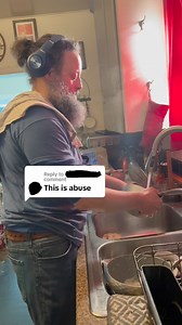 461K views · 10K reactions | Just another wild day on social media  But it’s also just another opportunity to educate people on blindness. #video description: John stands at the sink and washes dishes. #accessibility #blindness #blind #Disability #disabled #blindCreator #blindSpouse #marriage #husband | The Blind Woodsman and Honeybee | Facebook