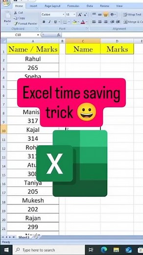 Excel time saving trick 😳😯||Advance Excel || #excel #spreadsheetmagic