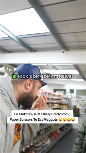3.7K views · 17 reactions | Ed Matthew & MashTagBrady Rock, Paper,Scissors To Eat Maggots  #fblifestyletyle #edmatthews #camping #mashtagbrady | Counter Clipper | Facebook