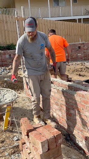 The boys pumping the strip footing subfloor 📻 #bricklayer #construction #subfloor #satisfying #fblifestyle | J.M.D Bricklaying