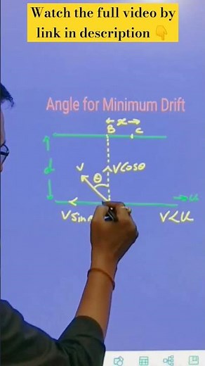 Angle for Minimum Drift // Crossing the River // Relative Motion 🎯🎯