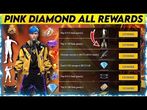 FREE FIRE PINK DIAMOND EVENT | PINK DIAMOND EVENT ALL REWARDS | FREE FIRE PINK DIAMOND EVENT STORE