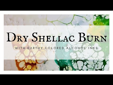 Dry Shellac Burn Encaustic Painting with Earthy Alcohol Inks