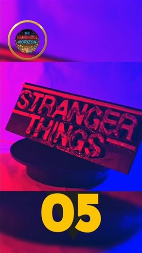 Handmade STRANGER THINGS Logo in Cement 🔥 Next Level DIY Art @NetflixIndiaOfficial