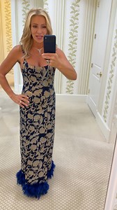 I’m the emcee tonight. Here’s my fit check for the Opera Naples Imperial Enchantment Gala. 👗✨ Custom Turk and Turk dress, making its first appearance in Southwest Florida. Classic, tailored, and worth the wait. Necklace and earrings are on loan from Lovejoy Antiques. Art Nouveau diamond and sapphire pieces from the early 1900s. They also donated this stunning 13 carat London blue topaz. 💙 Shoes. Real talk. Grabbed the first pair I could find at TJ Maxx and ran with it. 👠 High, low, and a litt