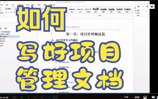 如何写好项目管理类文档-项目管理概述