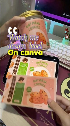 Design label for packaging on canva ✨