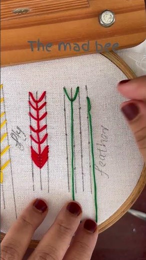 Feather Stitch|Beginners Embroidery tutorial #handbroidery #handembroidery #beginnersstitch