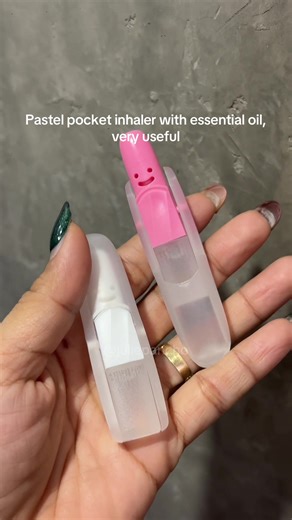 Pastel Pocket Inhaler with Essential Oil: Useful and Compact