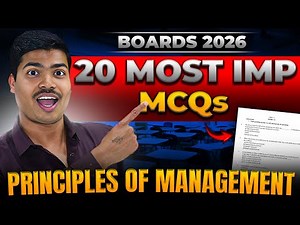 Principles of Management | 20 Most Important MCQ | Class 12 Business studies Board exam 2026