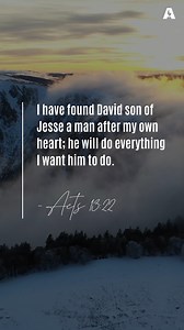 “I have found David son of Jesse a man after my own heart; he will do everything I want him to do.” Acts 13:22 #bibleverse #devotional #faith #dailybibleverse #dailywisdom #dailyencouragement ⁠ #youversion #askdrbrown | Dr. Michael Brown
