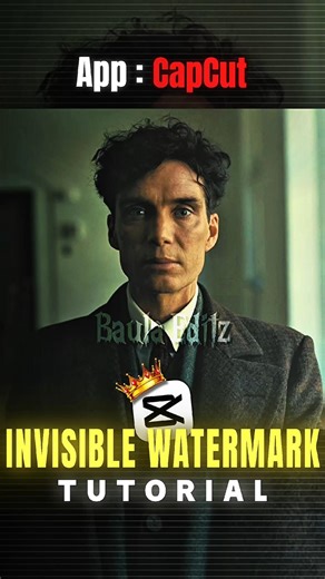 Invisible Watermark Tutorial 🗿👽 | Capcut Tutorial | #capcut #capcuttutorial #watermark