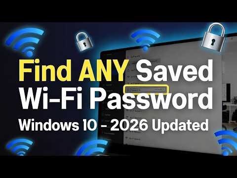 Find ANY Saved Wi-Fi Password in Windows 10 [2026 Updated]