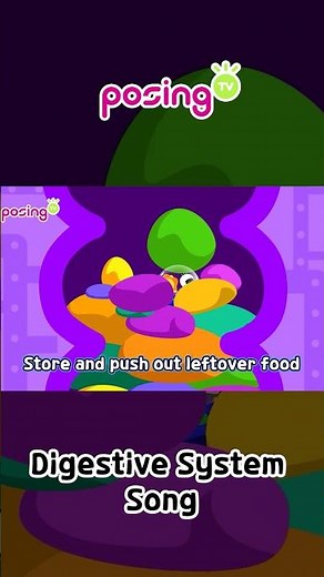 Absorbing Water! What Does the Large Intestine Do? 💧 #animation #science Song #shorts