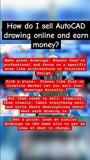 How do I sell AutoCAD drawing online and earn money?