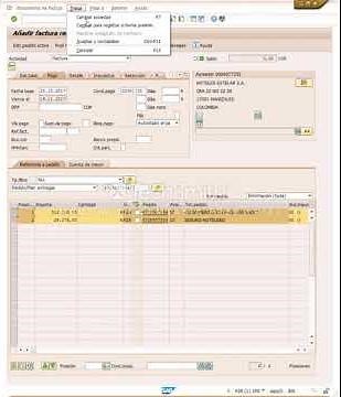 (MIRO) REGISTRO DE FACTURA CON ORDEN DE COMPRA (SAP)