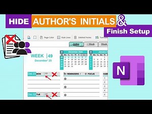 How to Hide Author Initials in OneNote | Step-by-Step Tutorial