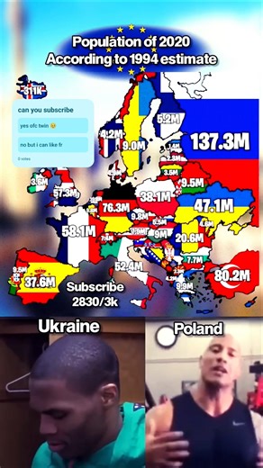 Population of 2020 according to 1994 estimates 👥 #geography #mapping #music #memes #europe #remix