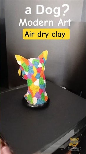 Air dry clay Modern Art. Is it a dog? #airdryclay #skulpture #dogsculpture