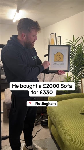 We sold this customer a made.com sofa worth £2000 for £330 #dfs #cornersofa #nottingham #stapleford