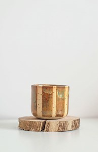 Handgefertigte Keramikschale aus Naturton - braun-beige Glasur - einzigartige Tasse für Espresso, Tee, Sake, Matcha 90 ml - Etsy.de