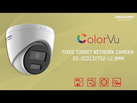 Hikvision 2MP ColorVU Fixed Turret Network Camera | DS-2CD1327G2-L2.8MM