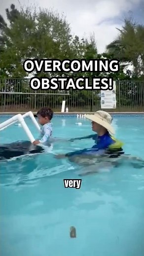 Swim Lesson Game to Build Child Confidence | Water Obstacle Training for Kids