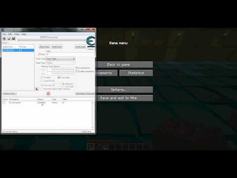 Infinite diamond/any blocks for minecraft with cheat engine!