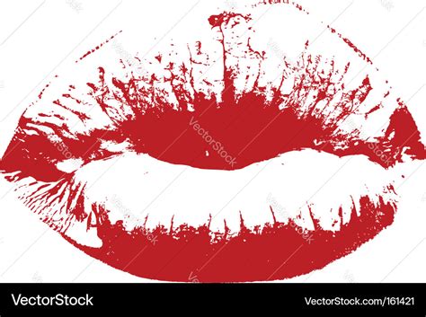 Red Kiss Lips Royalty Free Vector Image Vectorstock