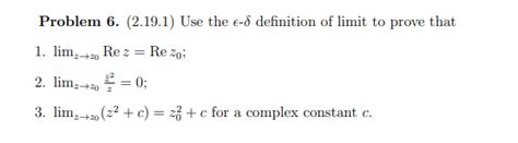 solved problem 6 2 19 1 use the ϵ−δ definition of limit