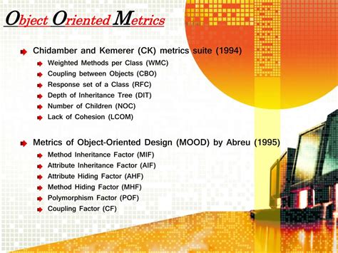 ppt software metrics for object oriented design powerpoint presentation id 1517743